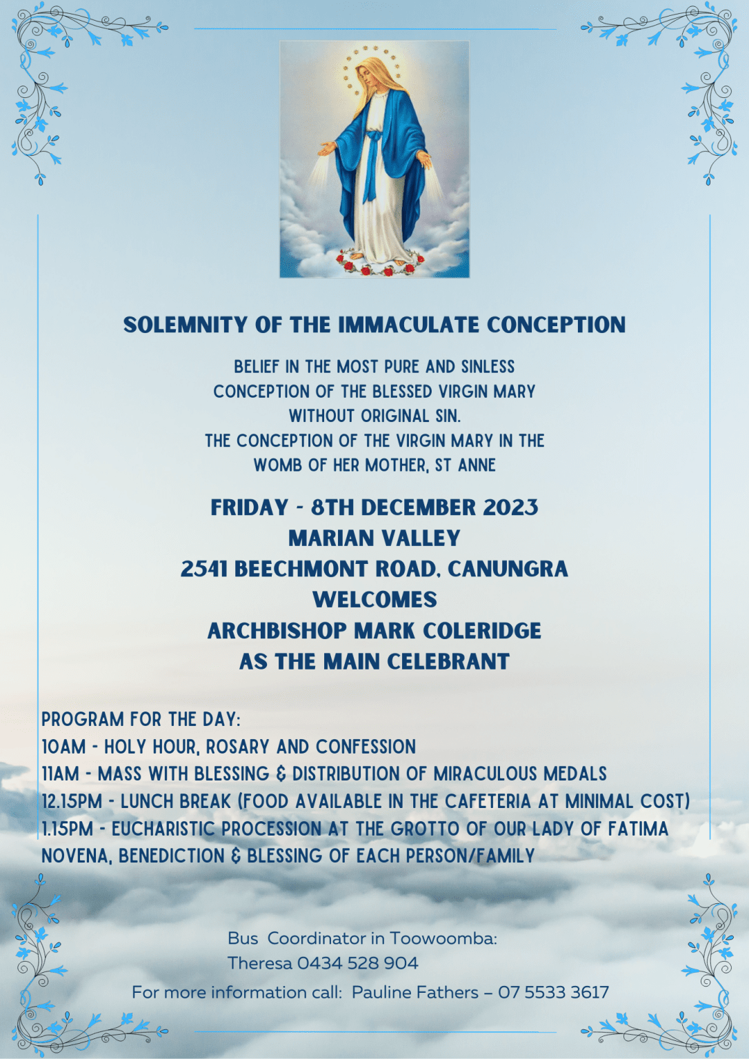 Solemnity of the Immaculate Conception – St Brigid's Catholic Parish