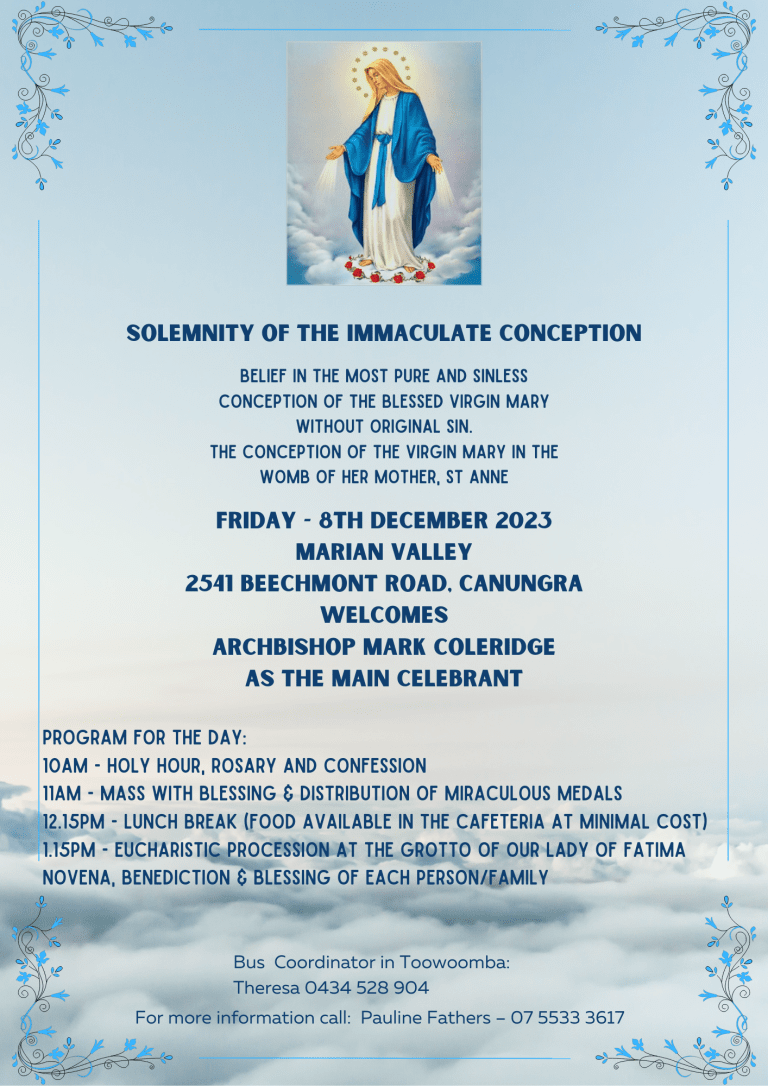 Solemnity of the Immaculate Conception – St Brigid's Catholic Parish